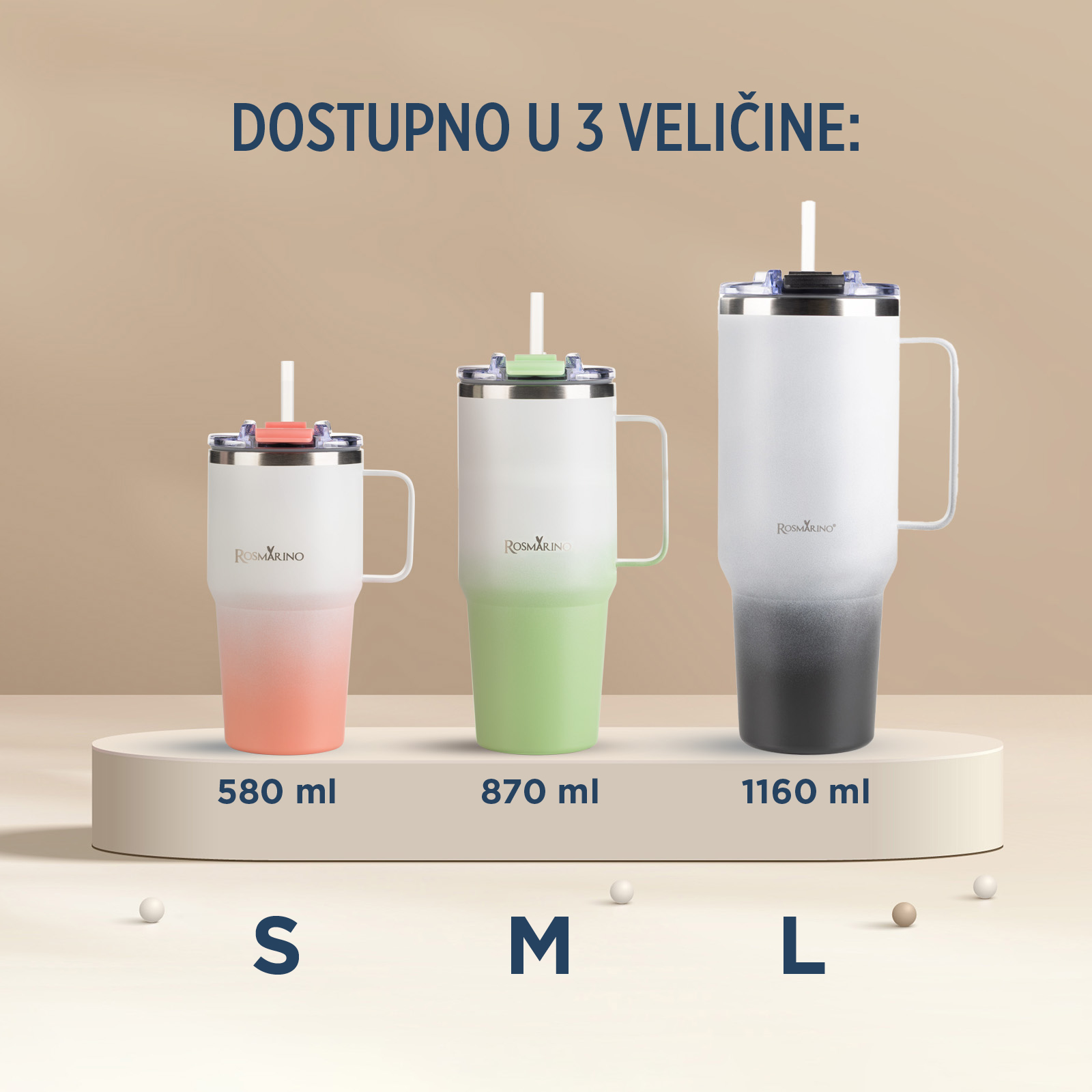 Termos MegaCup Gradient,1160ml, roza - Vitapur.rs
