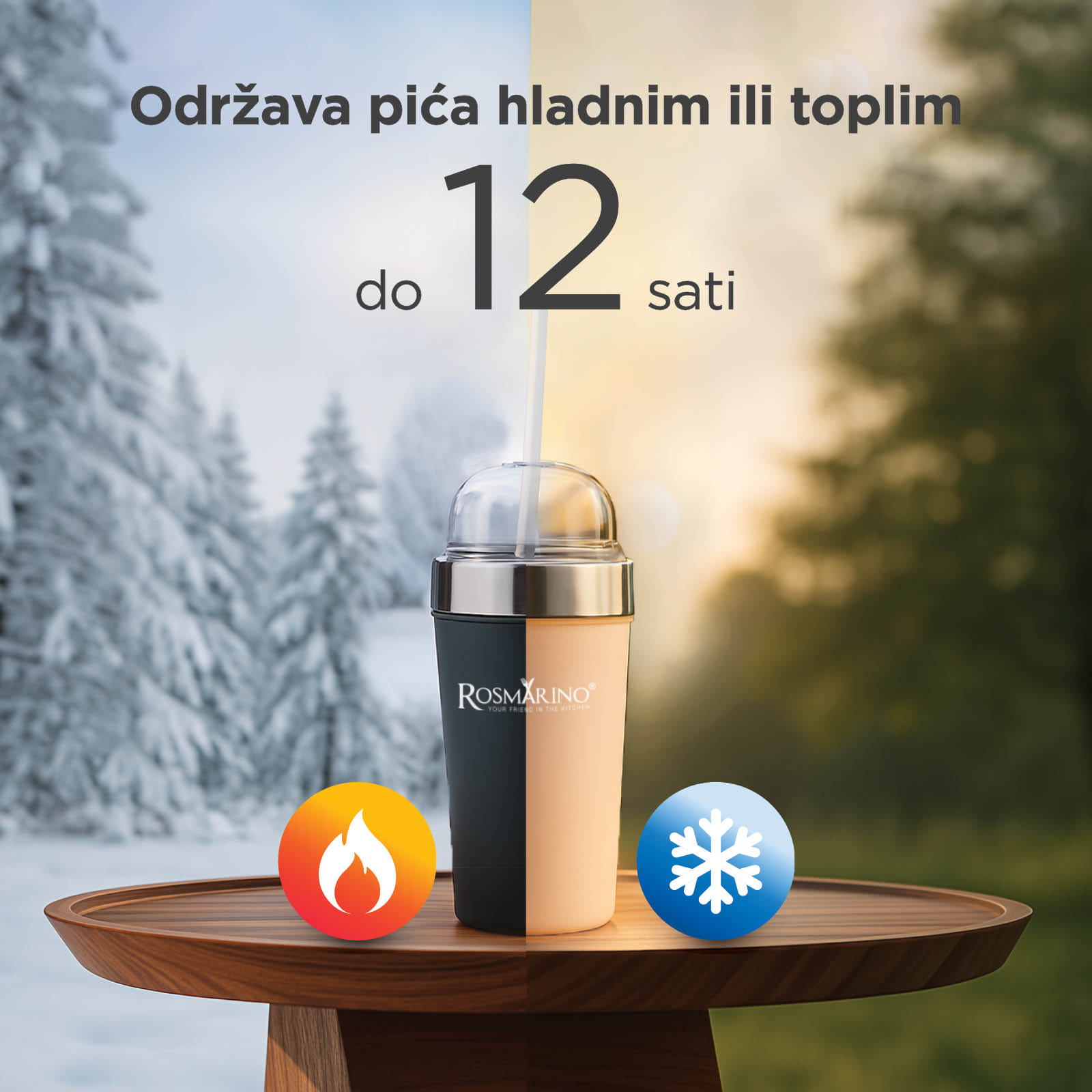 Termos čaša Sip`n`Chill,500ml, off white - Vitapur.rs